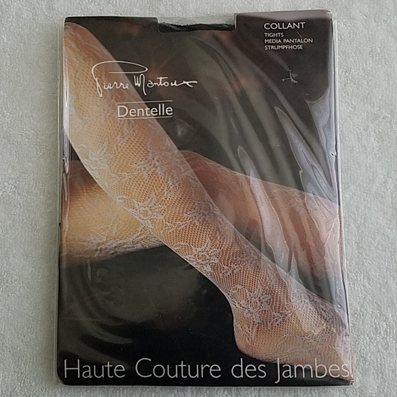 Pierre Mantoux | Accessories | Pierre Mantoux Black Floral Lace Tights ...